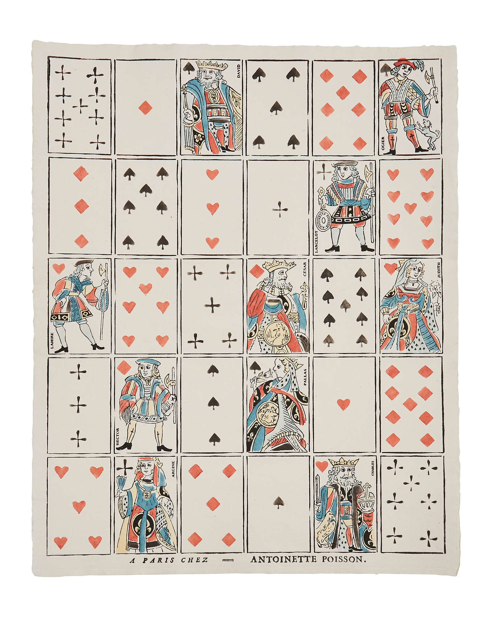 Domino paper "Cartes à jouer", impair