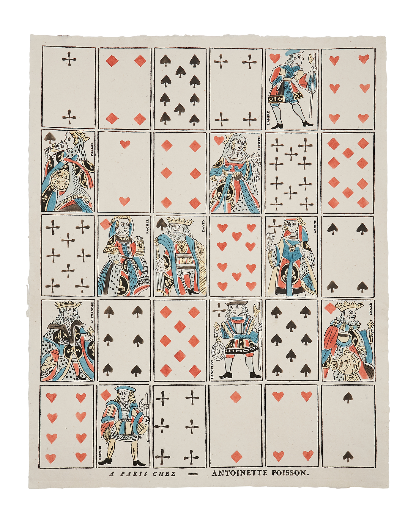 Domino paper "Cartes à jouer", pair